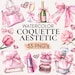 Coquette Clipart, Vintage Pink Bows, Watercolor, Cottagecore ...
