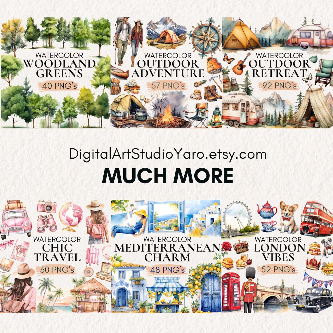 Watercolor Fishing Clipart, Fishing Tackle & Lake Scene Illustrations ...