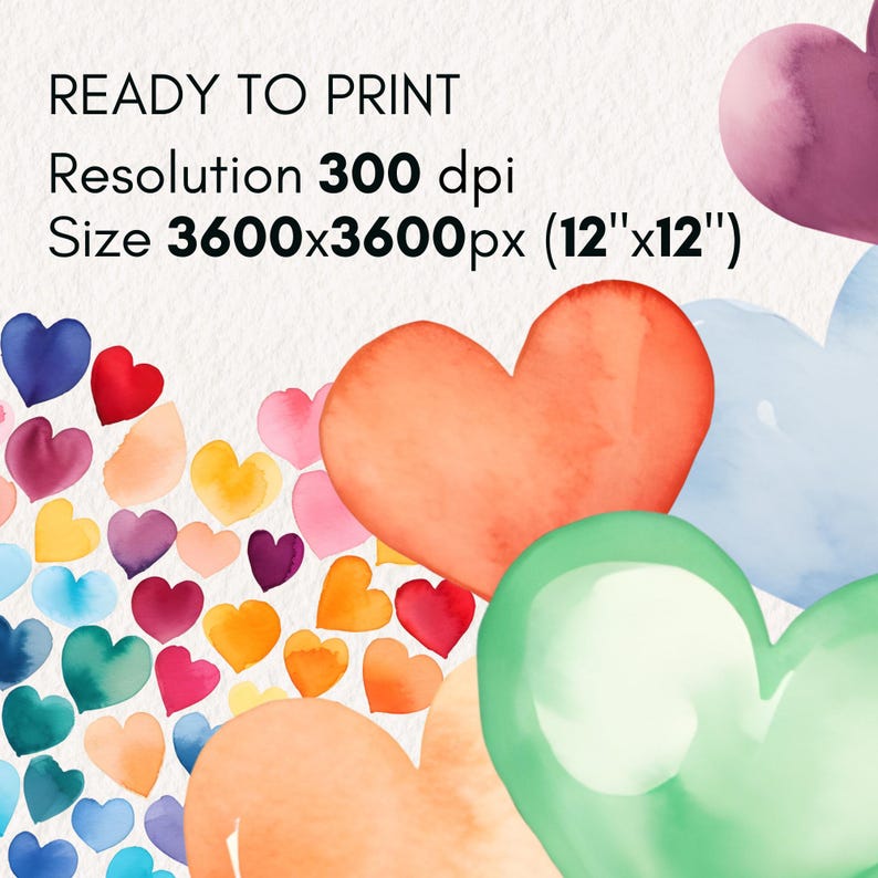 Watercolor Heart Clipart, Valentines Day Clipart, Sweet Valentine ...