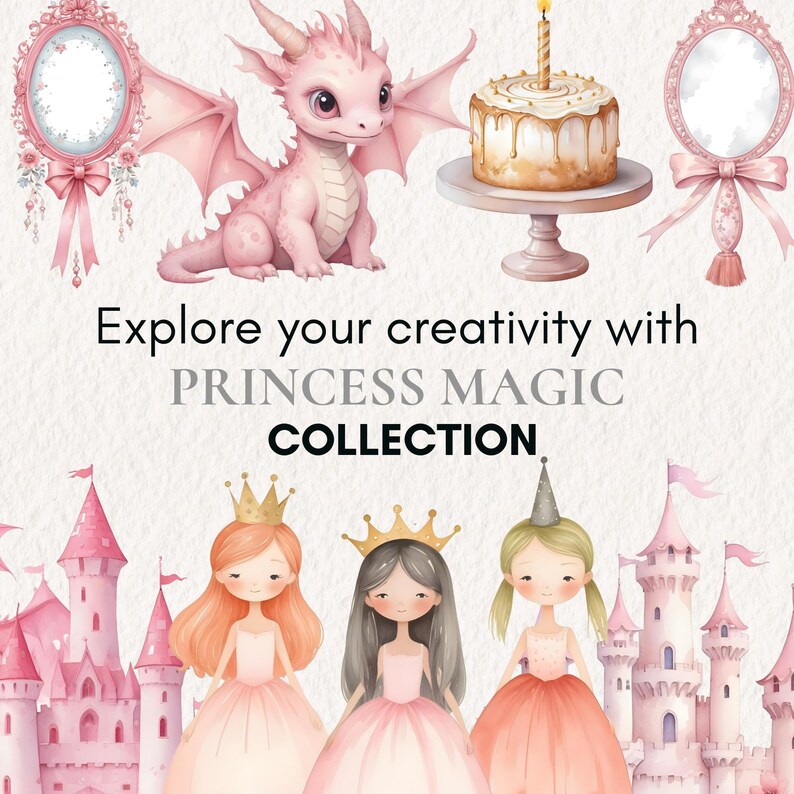 Watercolor Princess Clipart, Royal Clipart, Little Princess Clipart ...