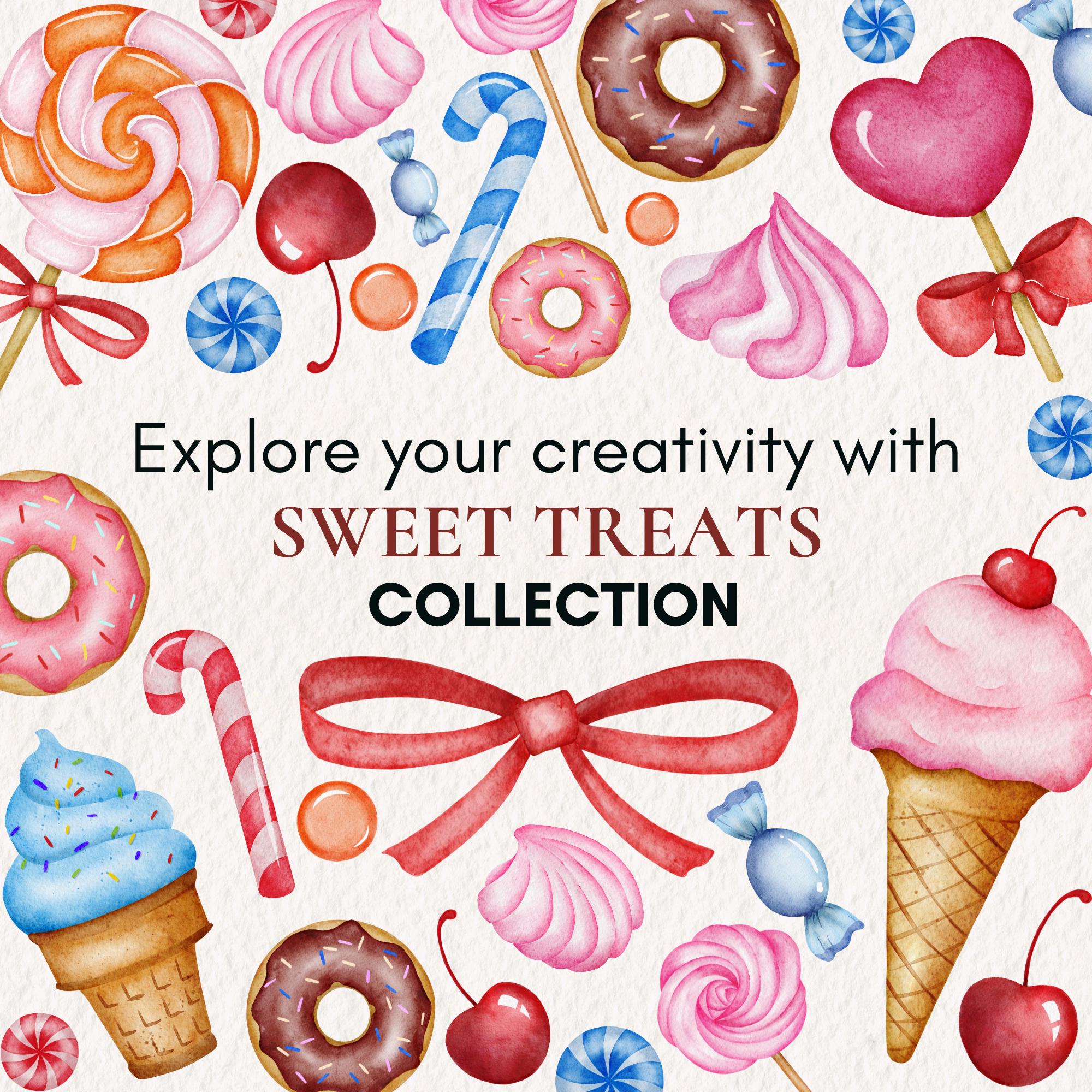 Watercolor Sweet Treats Clipart, Dessert Illustrations (PNG) - Etsy