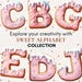 Watercolor Sweet Alphabet Clipart Bundle | Pink Icing Cookie Letters ...