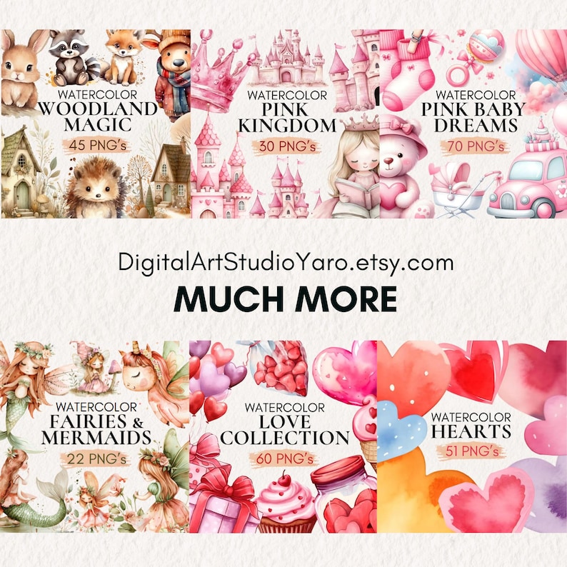 Watercolor Ocean Clipart Bundle, Watercolor Undersea, Pink Underwater ...
