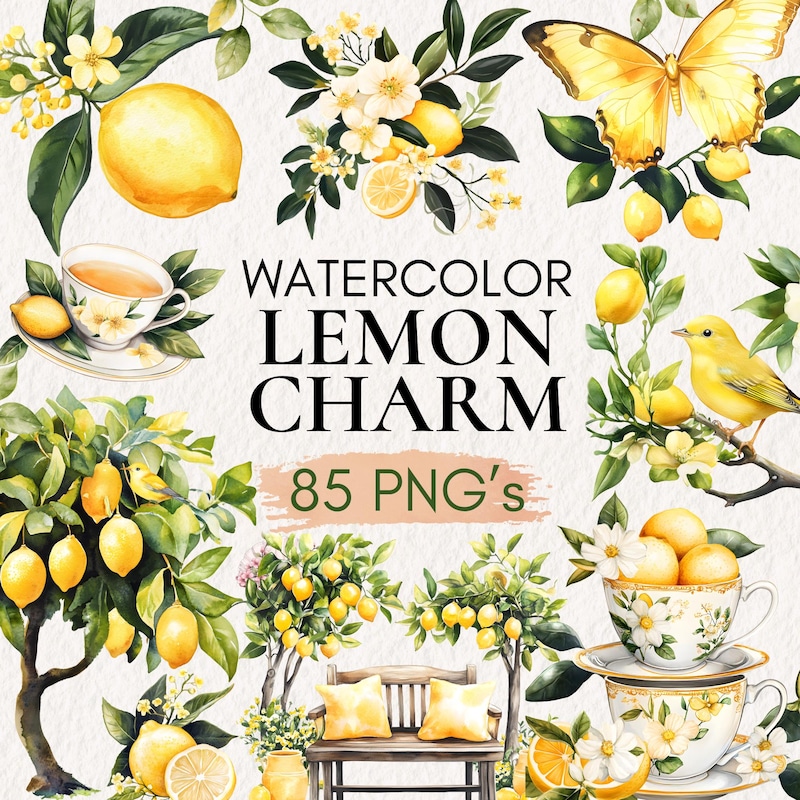 Clip Art Blueberry Lemon - Etsy