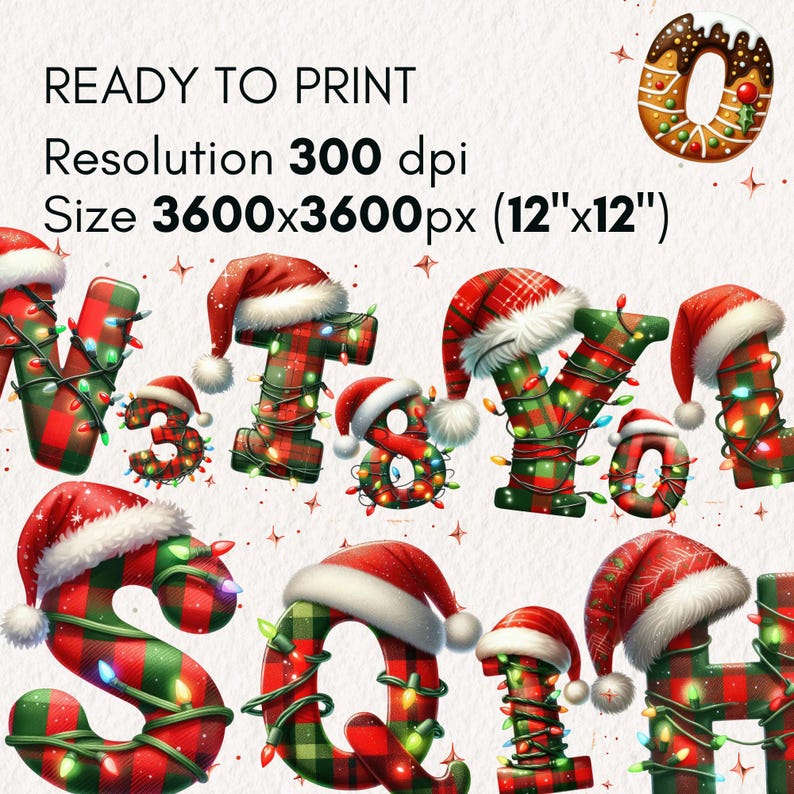 Watercolor Tartan Alphabet Clipart Bundle | Christmas Plaid Letters ...