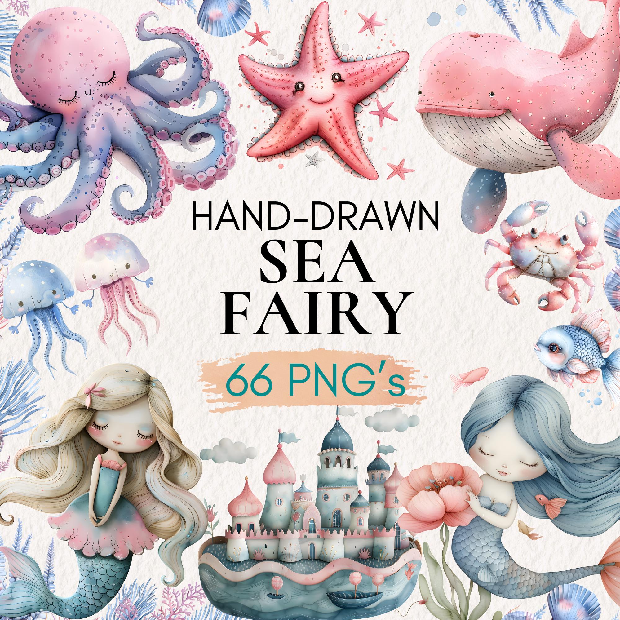 Cute Mermaid PNG, Pink Mermaid, Under the Sea Clipart, Little Mermaid ...