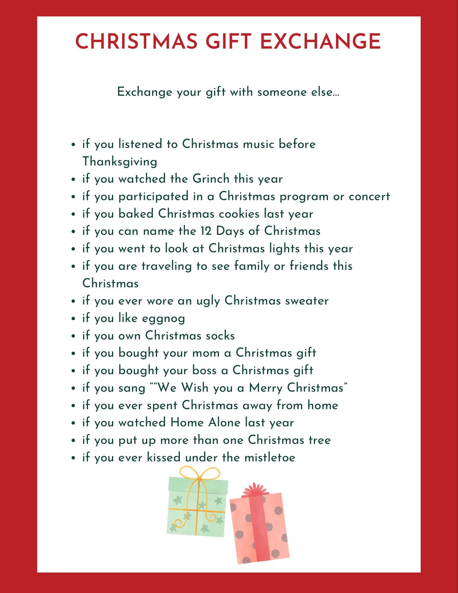 Christmas Gift Exchange - Etsy