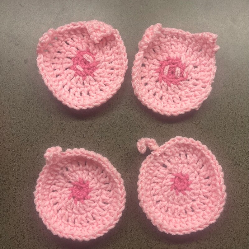 Crochet Pig Coasters - Etsy
