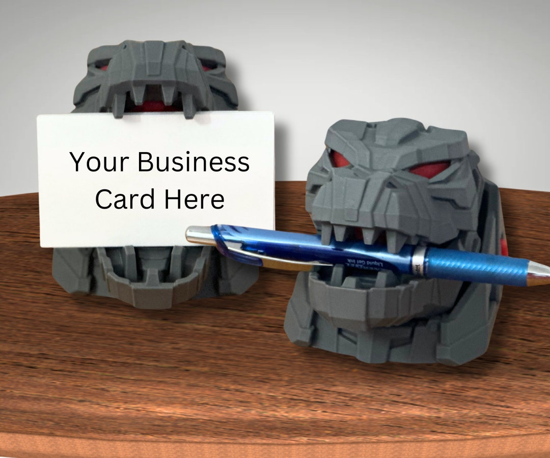 Mecha Godzilla Business Card & Pen Holder - Perfect Gift for Godzilla ...