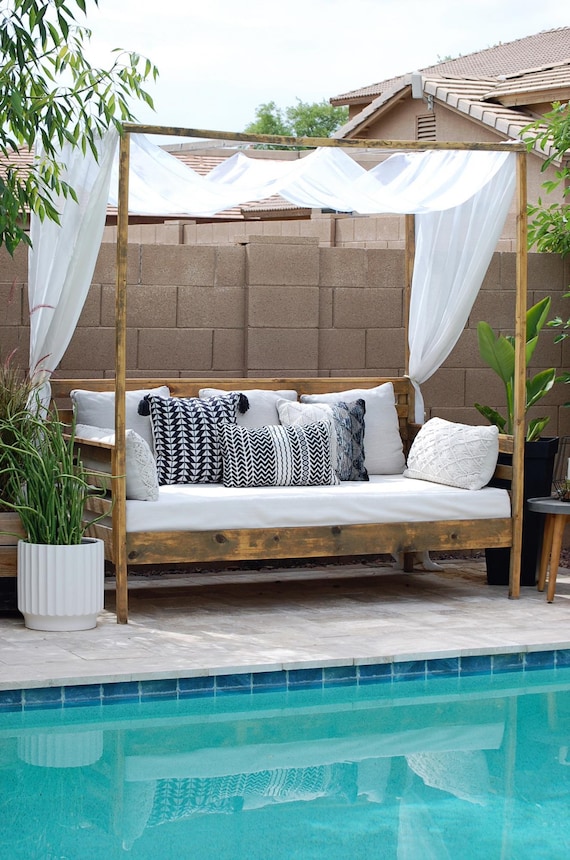 Canopy Bed Frame Plans Garden Canopy Bed Outdoor Daybed With Canopy Poolside Canopy Bed DIY Plans Backyard Canopy Bed Digital Download Etsy