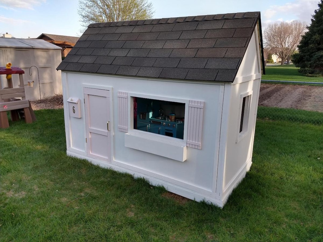 Kids Playhouse Diy Plans, Outdoor Playhouse, Kids Playground House ...