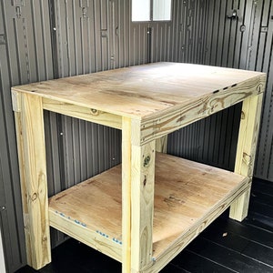 Simple Garage Workbench Plans: DIY Woodworking Table (PDF Download) - Etsy