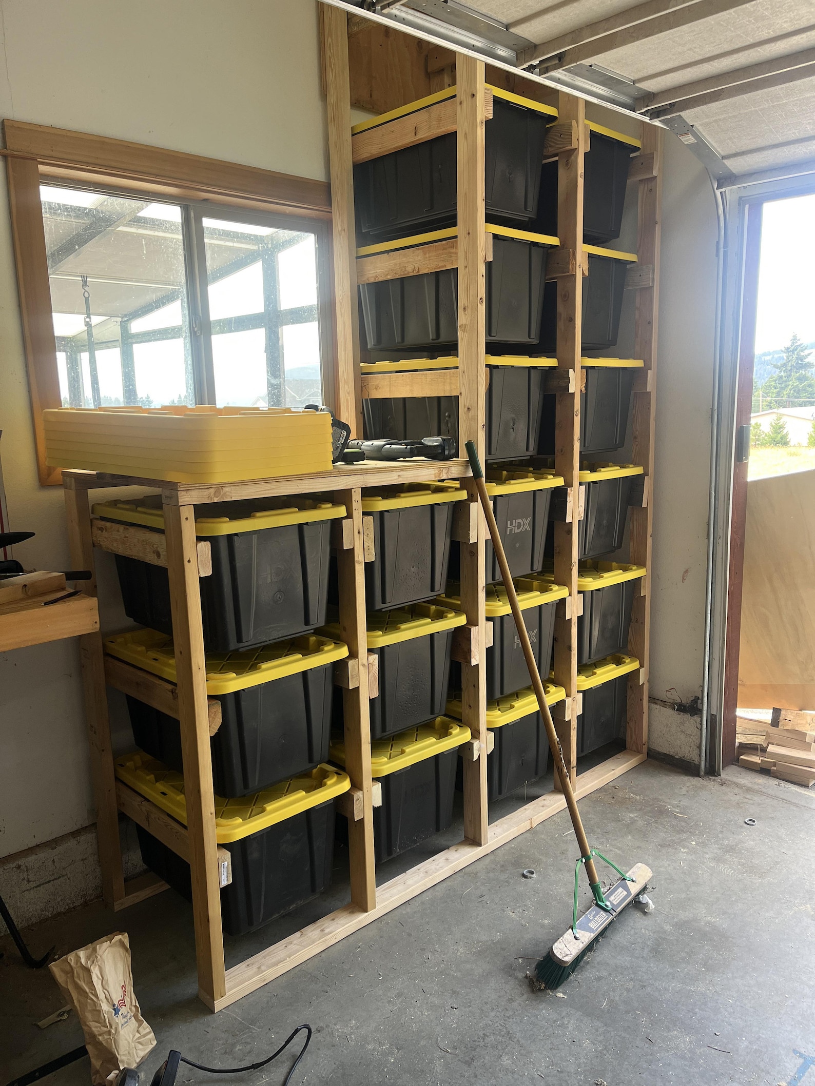 Storage Tote Rack Plans, DIY Bin Storage, Garage Organizer Storage, DIY ...