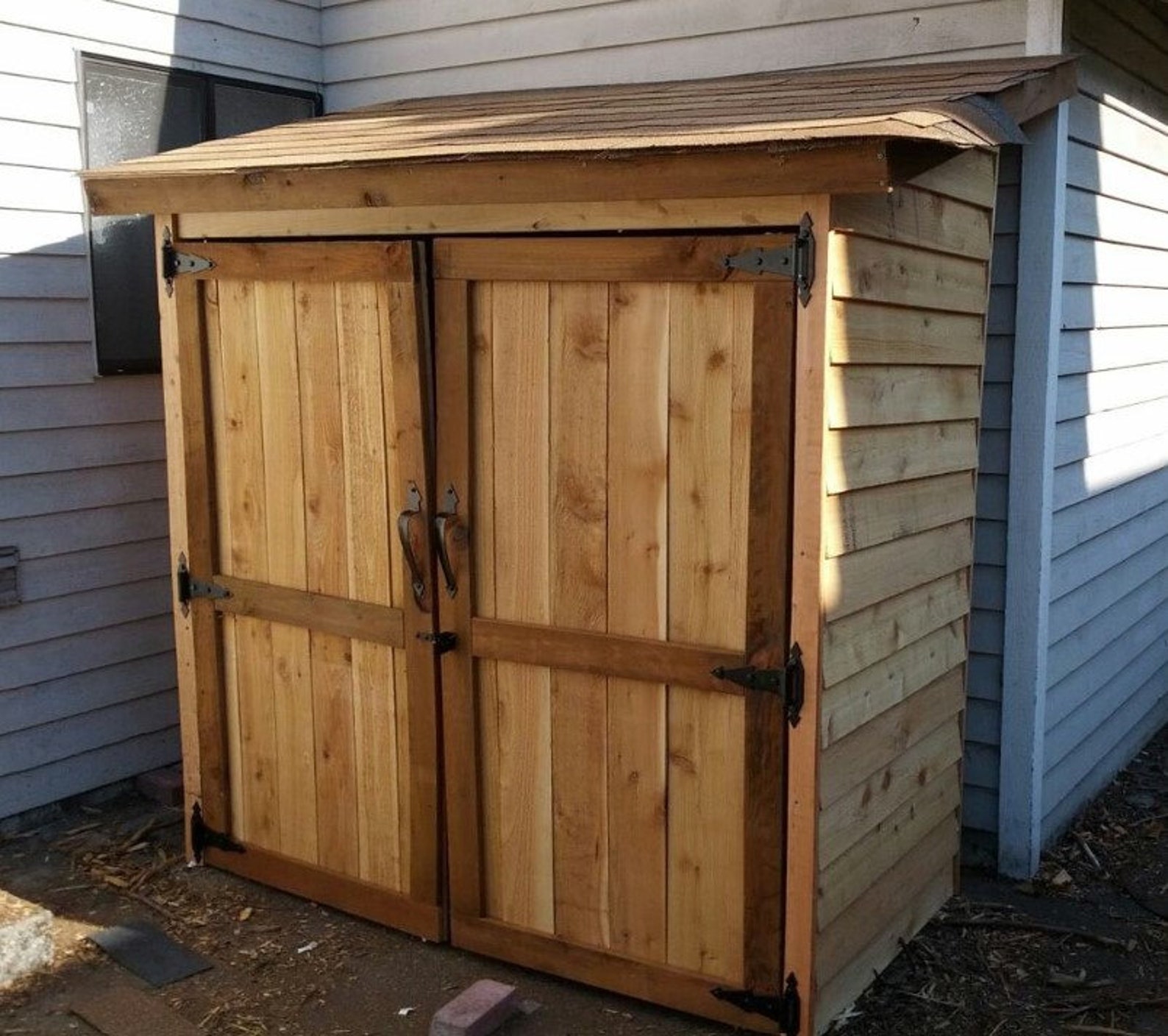 Small Garden Shed Plans, Tool Shed Plans, Garden Storage Plans, Backyard Lean on Shed, Garden ...