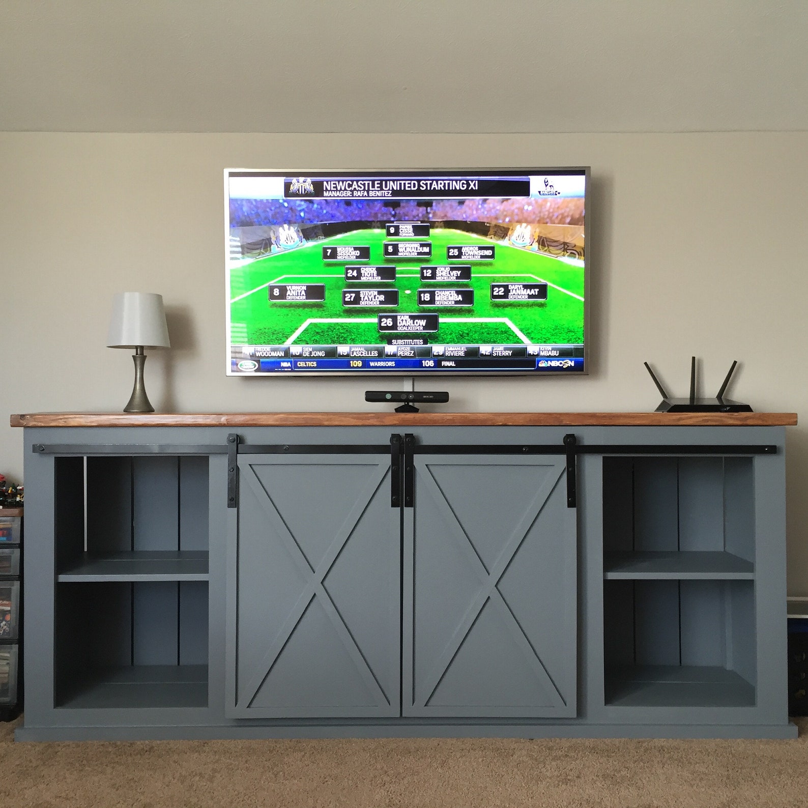 Barn Door Console, TV Console Plans, TV Stand Plans, Entry Table Plans ...
