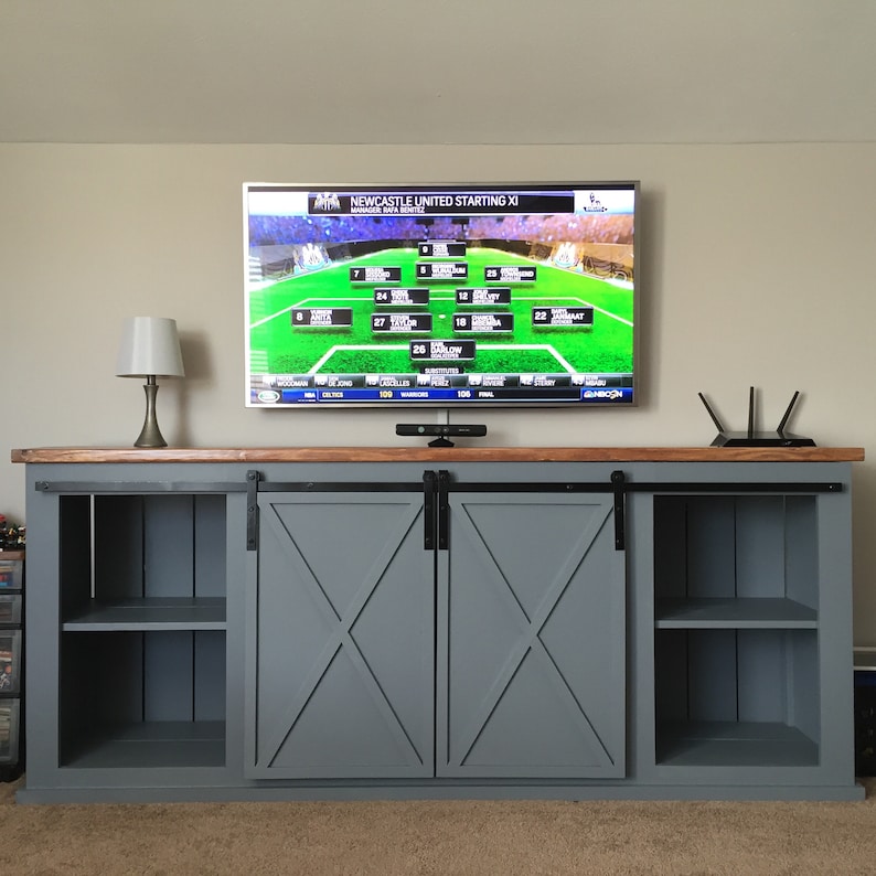 Barn Door Console, TV Console Plans, TV Stand Plans, Entry Table Plans ...