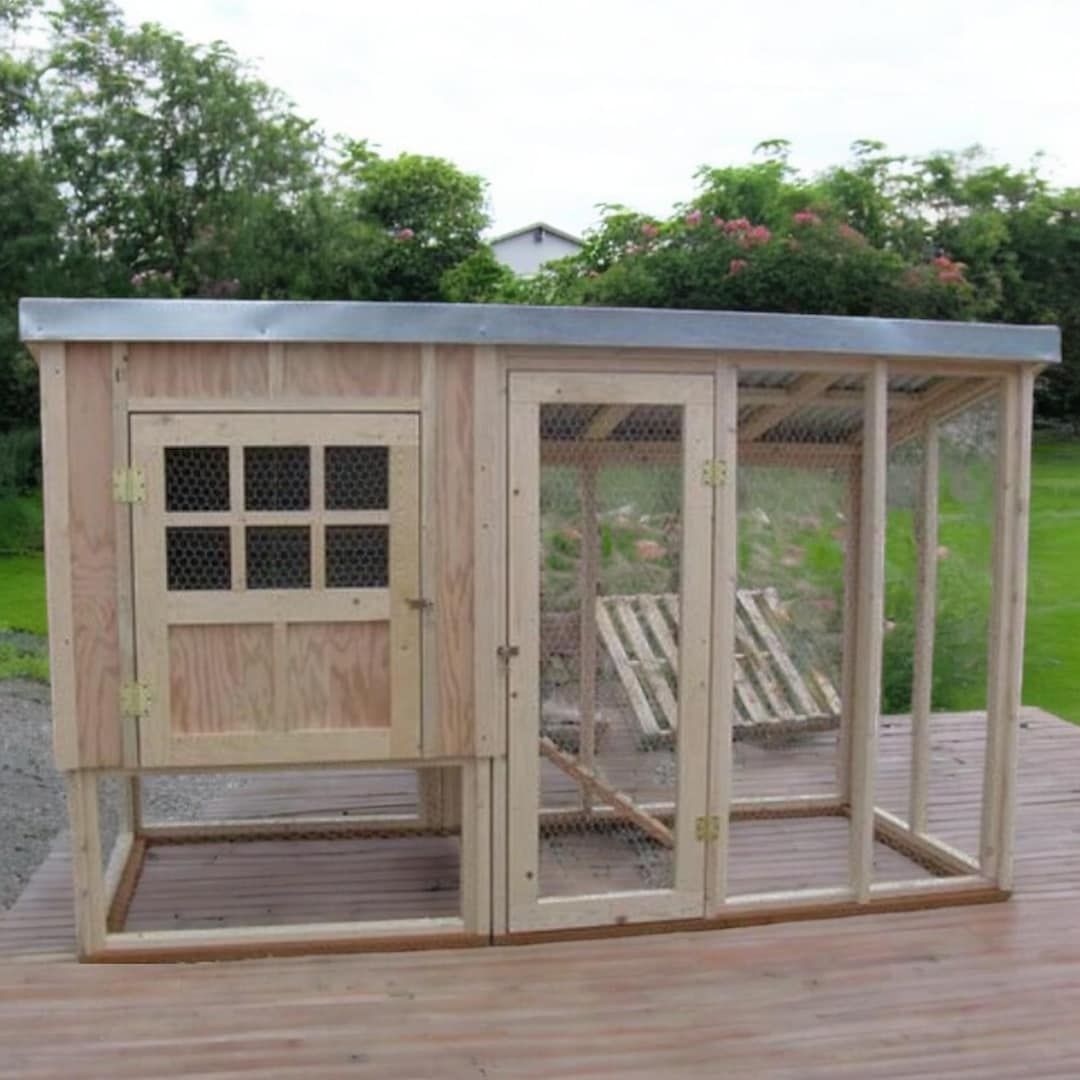 Simple Chicken & Duck Coop Plans With Run (PDF Download) - Etsy