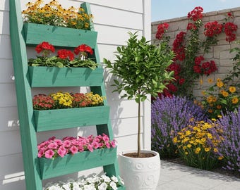 Vertical Ladder Planter Box Plans: DIY Tiered Strawberry Planter (PDF Download) - Etsy