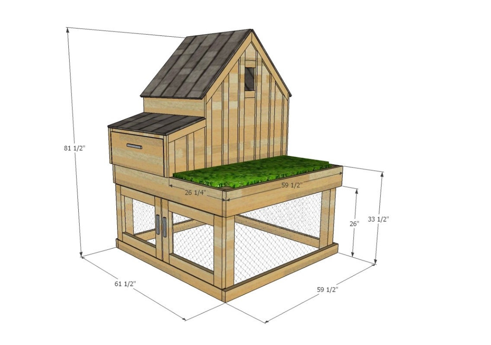 Small Chicken Coop Plans, Simple Easy Chicken Coop Plans, Garden ...