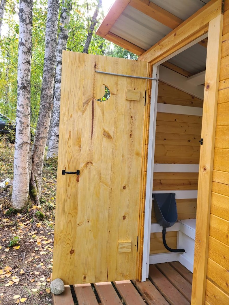 Outhouse DIY Building Plan: Outdoor Bathroom & Garden Toilet Shed (PDF ...