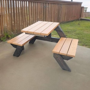 2 Person Picnic Table Plans: Outdoor Bistro Table (PDF Download) - Etsy