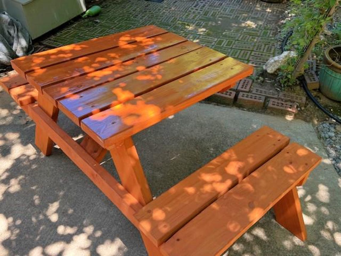 2 Person Picnic Table Plans: Outdoor Bistro Table (PDF Download) - Etsy