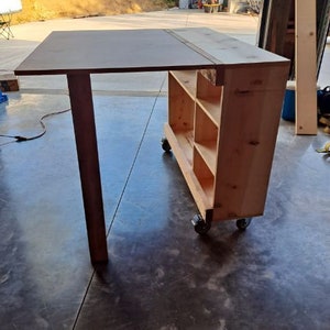 Simple Craft Table Plans, Folding Table Plans, Easy Garage Storage ...