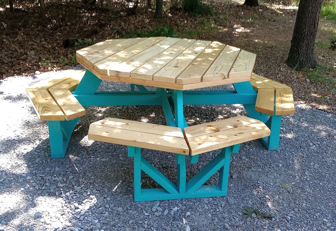 Octagon Picnic Table Plans, Garden Picnic Table Plans, Simple Dinning ...