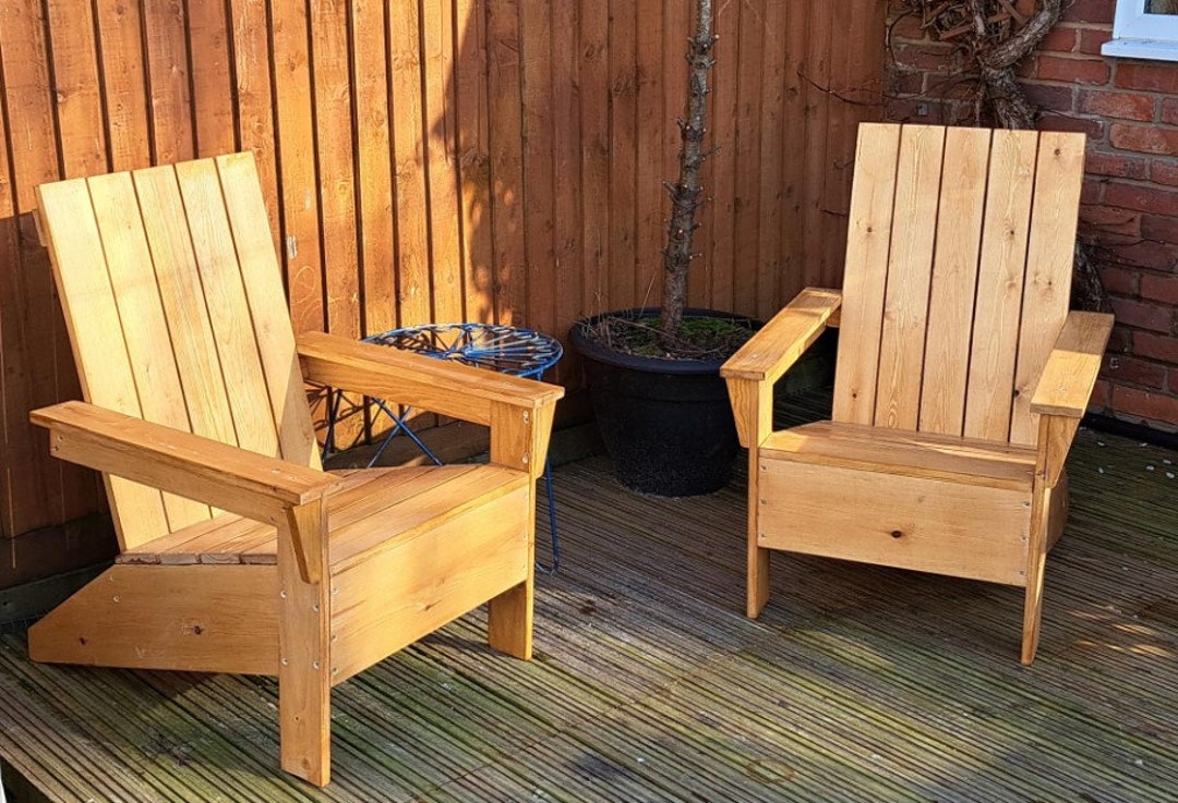 Adirondack Chair Plan, Easy Modern Adirondack Chair 2x4 Simple DIY ...