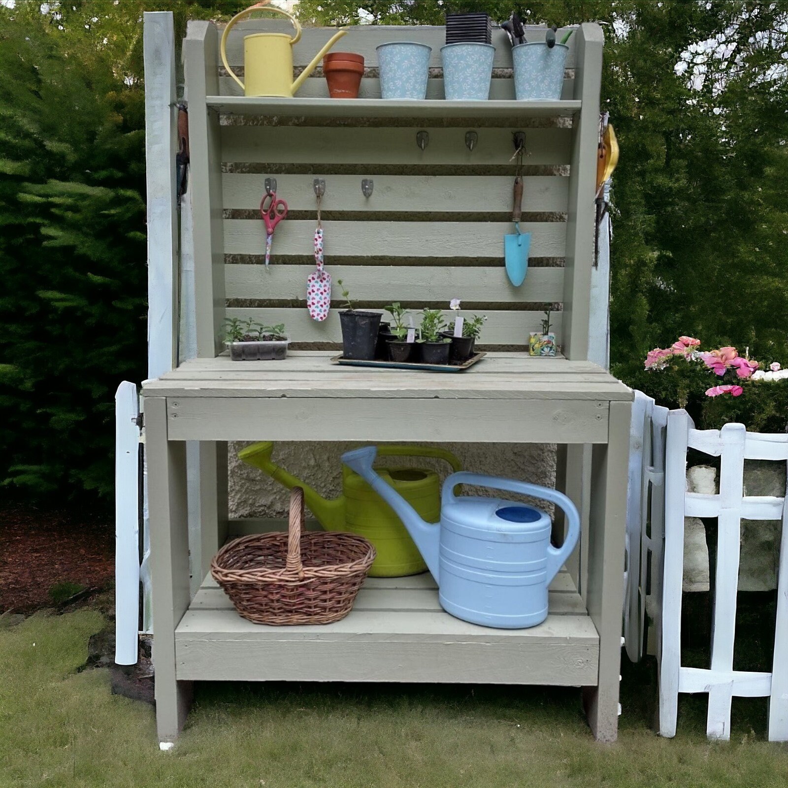 Potting Bench Plan, Garden Potting Stand Plans, Outdoor Potting Stand ...