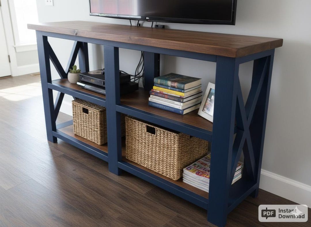 DIY Console Table Plans: Modern Farmhouse Woodworking Guide (PDF ...