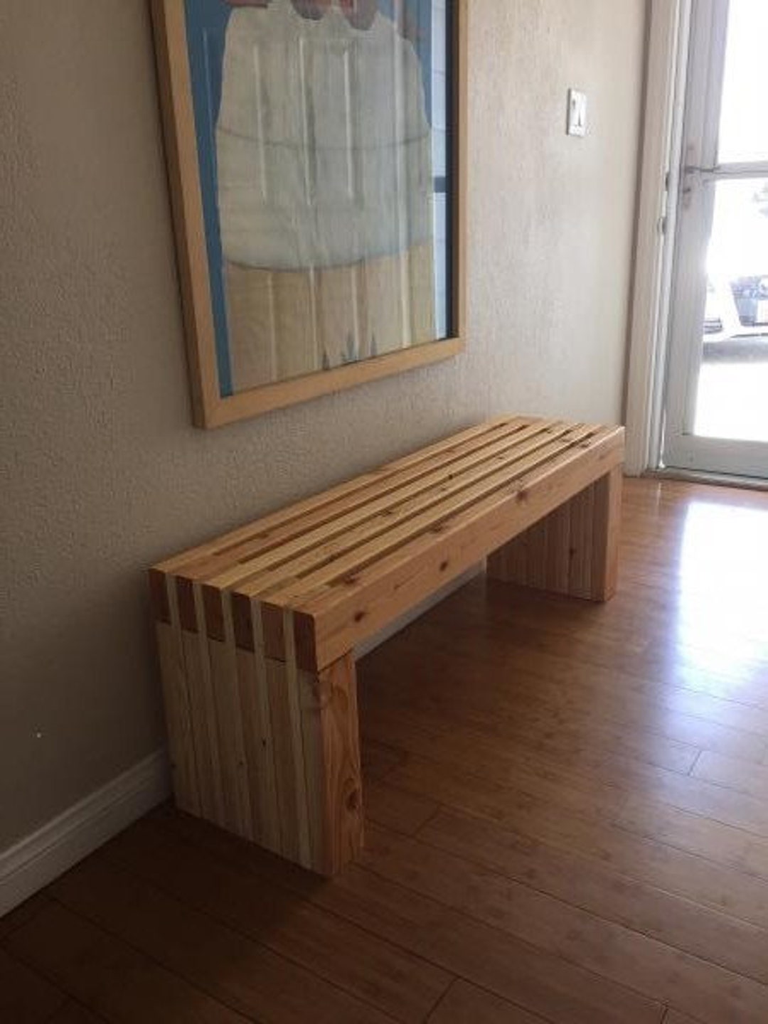 Patio Bench Plans, DIY Slatted Bench Plans, Porch Bench Plans, Garden ...