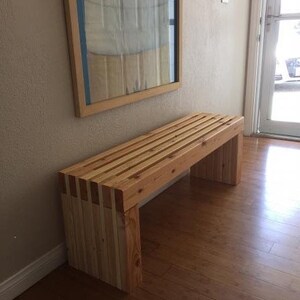 Patio Bench Plans, DIY Slatted Bench Plans, Porch Bench Plans, Garden ...