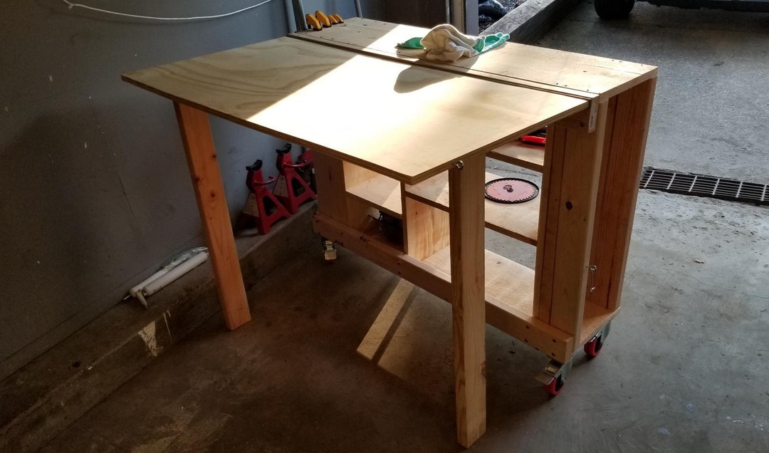 Simple Craft Table Plans, Folding Table Plans, Easy Garage Storage ...