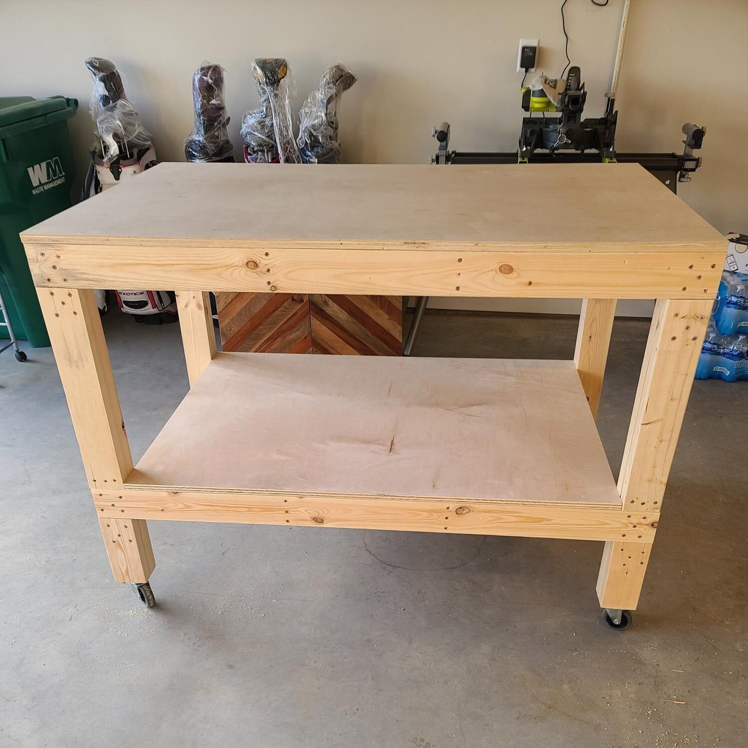 Easy Garage Work Station Table, Simple Workbench Plans, Garage Craft ...