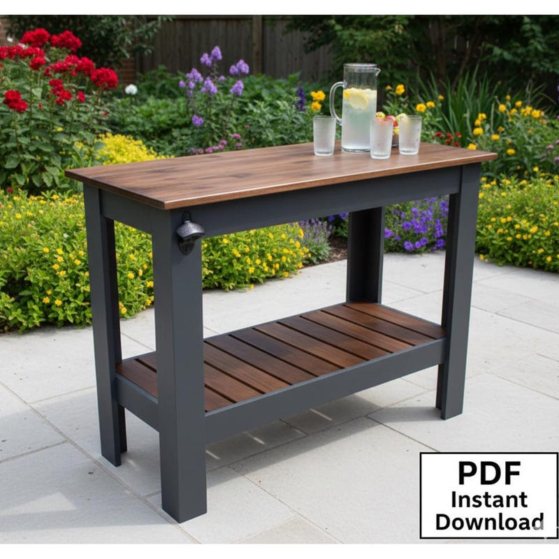Wooden Barbecue Table - Etsy UK