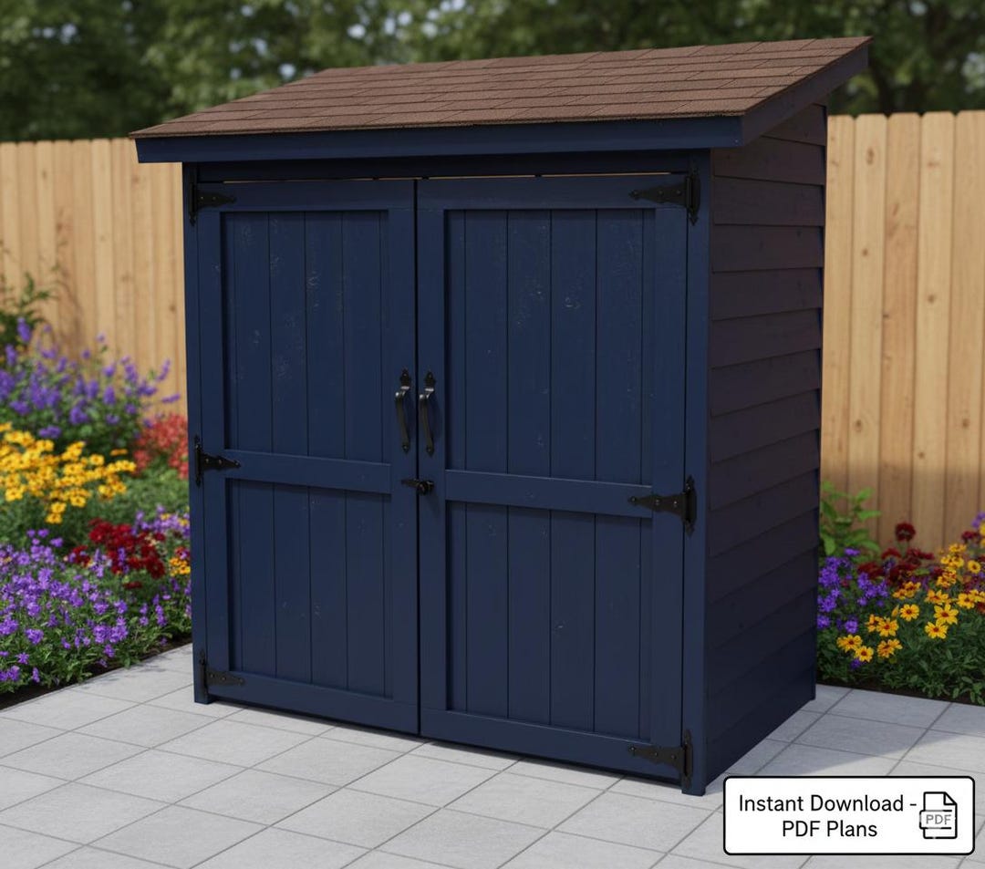 Simple Garden Shed Plans, Small Backyard Wooden Shed Plans, DIY Build ...