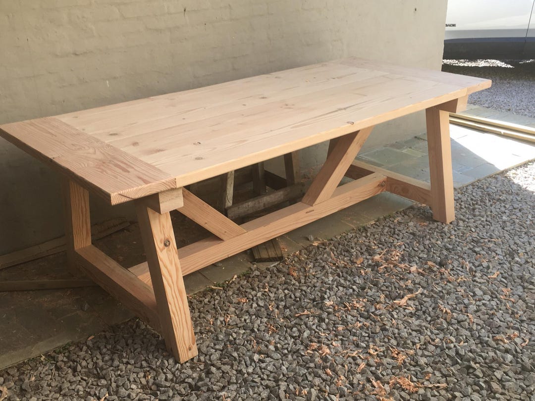 Farmhouse Table Plan, DIY Farm Table, Woodworking Plans, Dining Table ...