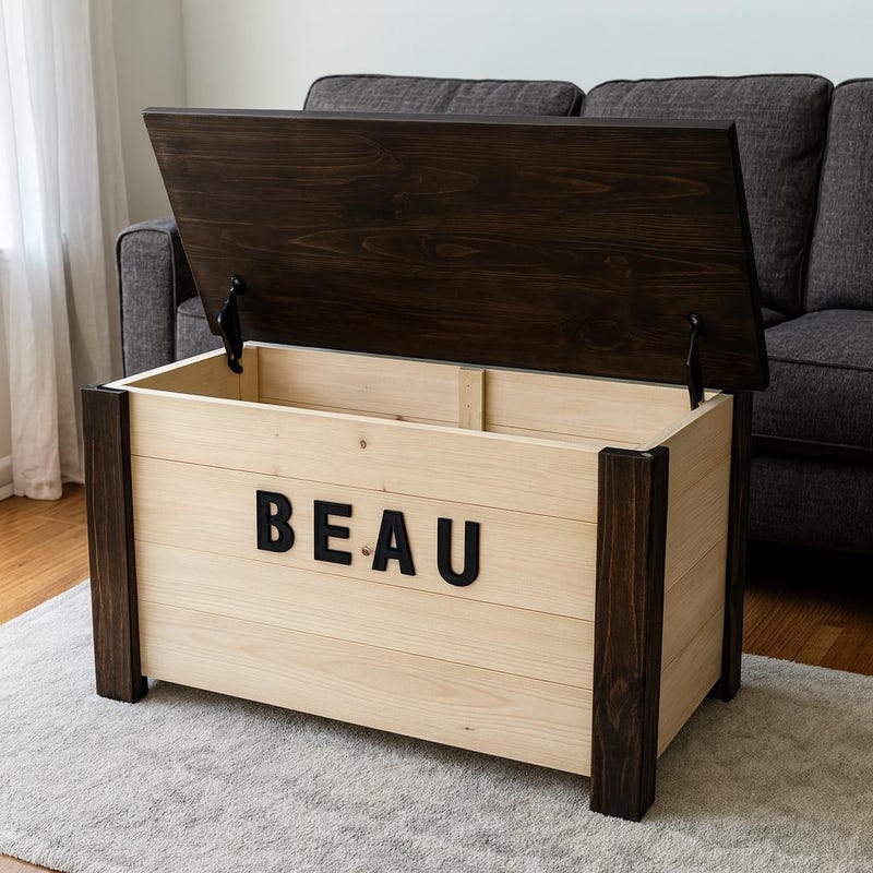 Diy Kids Toy Box Plans - Etsy