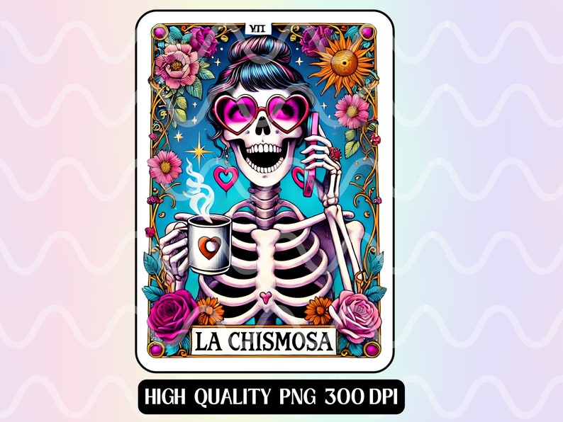 Funny La Chismosa Tarot Card PNG Mexican Chisme Sublimation Design for ...