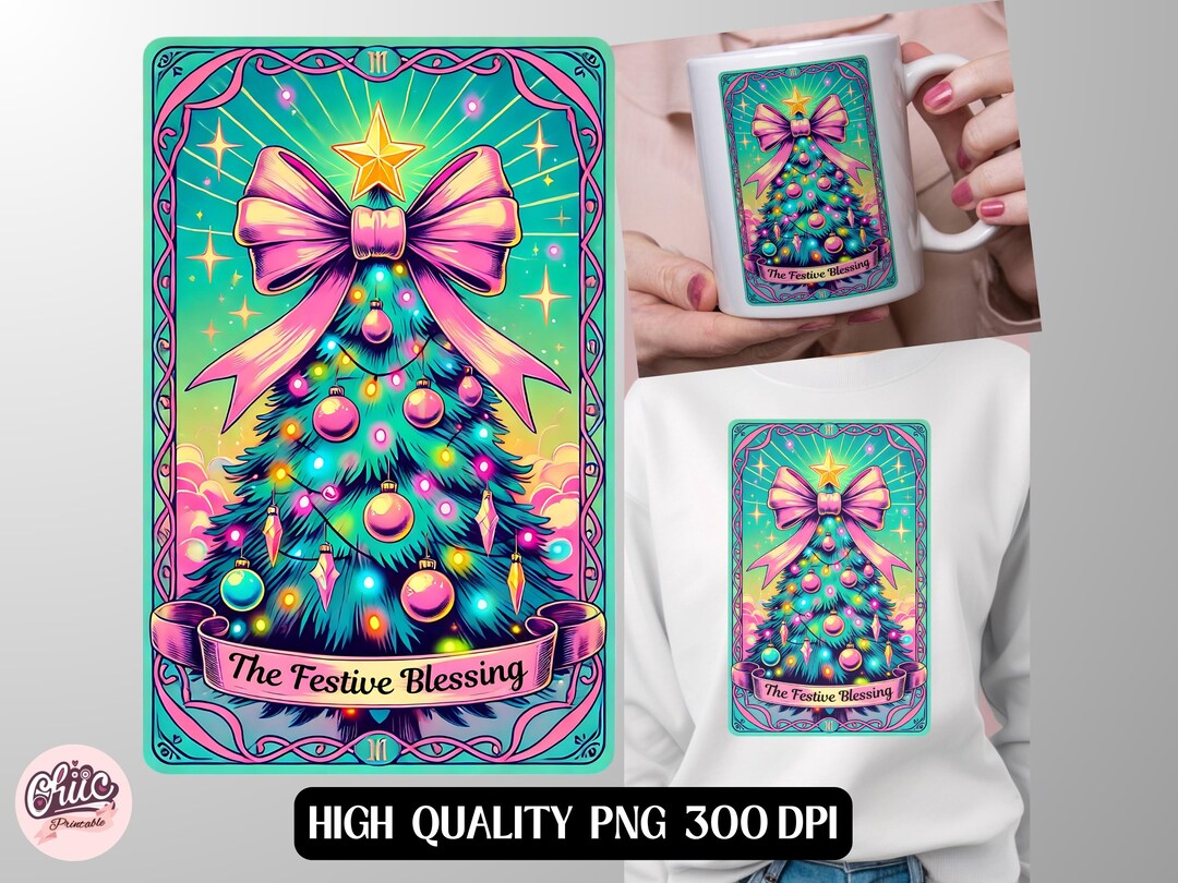 The Festive Blessing Tarot Card PNG | Mystical Christmas Tarot Card ...