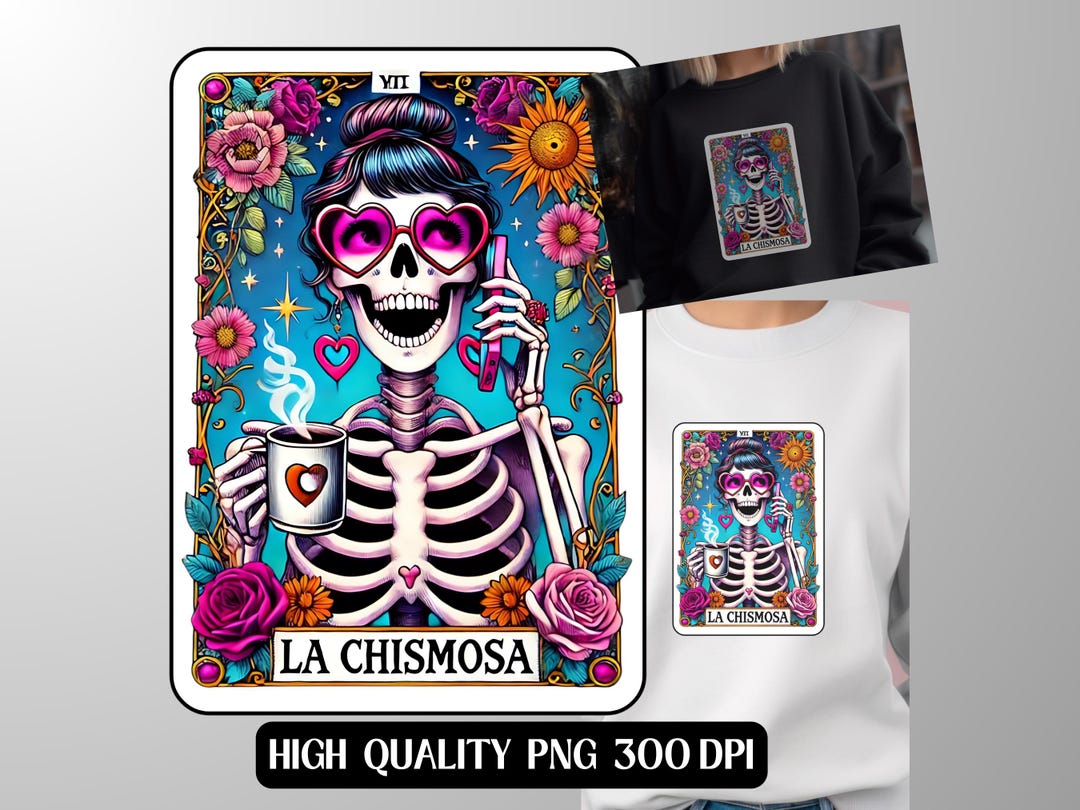 Funny La Chismosa Tarot Card PNG - Mexican Chisme Sublimation Design ...