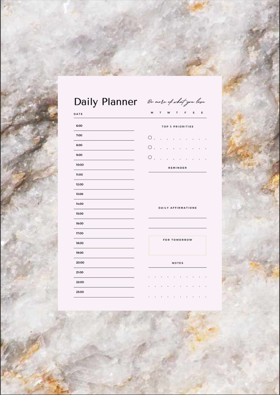 Printable Daily Planner - Etsy