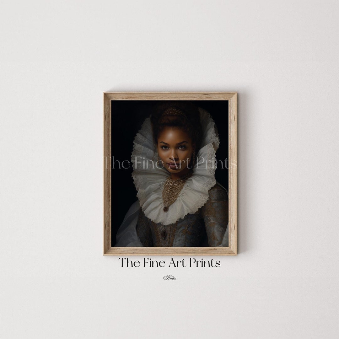 Black Woman Baroque Portrait | African American Renaissance Digital Art ...