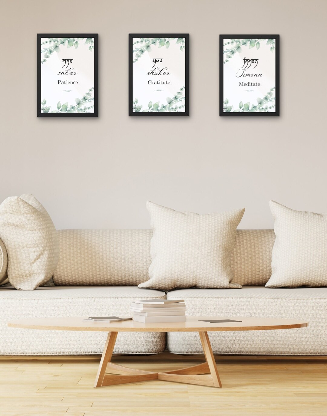 Set of 3 Gurbani Sikh Wisdom Words With Meaning in English|digital ...