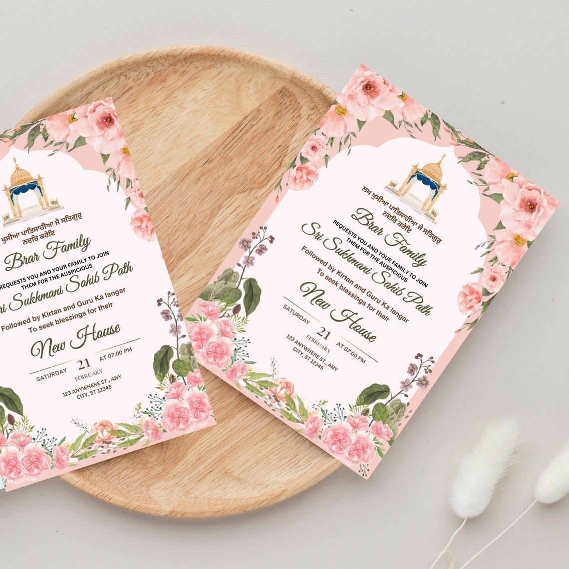 Editable Path Invitation, Sukhmani Sahib Path Digital Invitation ...