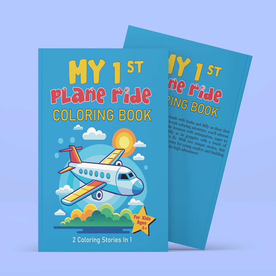 My 1st Plane Ride Coloring Book for Ages 4+ - Etsy