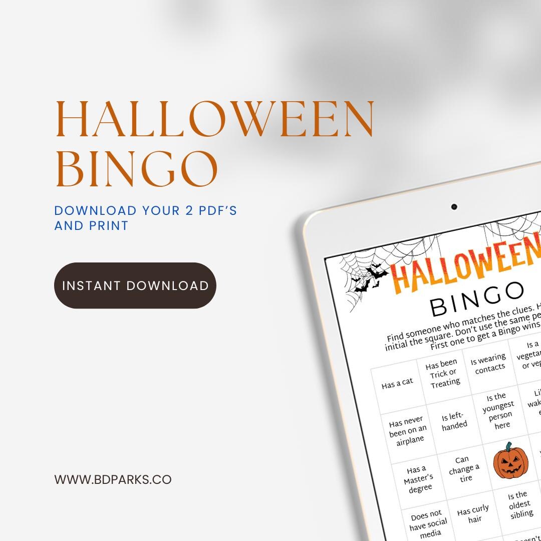Halloween Find Someone Who Bingo, Mix and Mingle Icebreaker, Find the ...