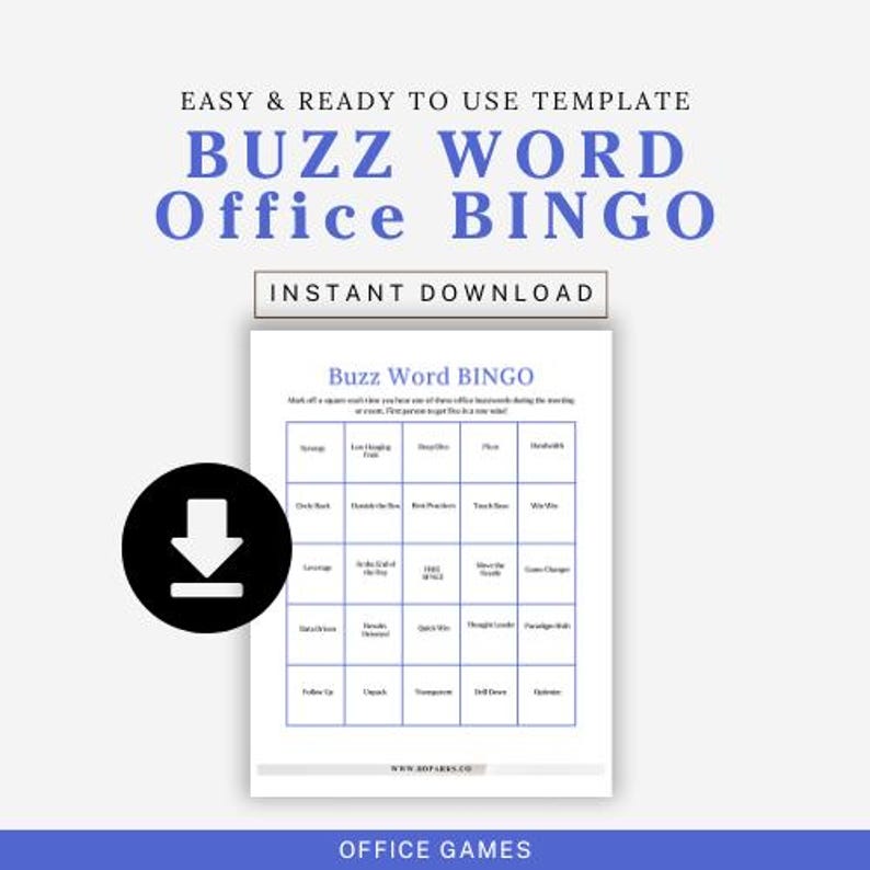 Coworker Bingo Office Team Building Activity Virtual Game for Office ...