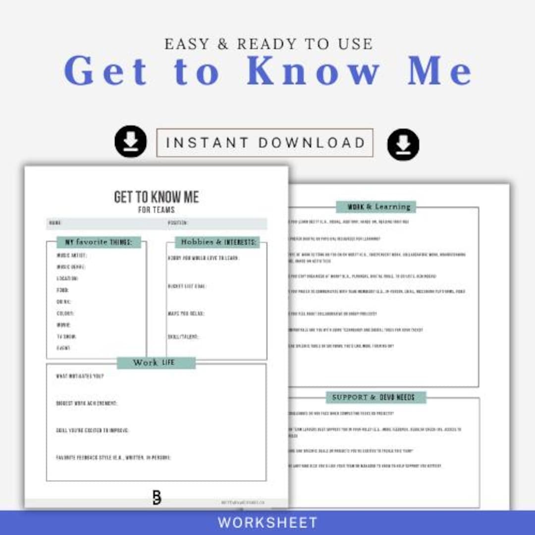 Team Building Activities, Get to Know You Printable, Employee Favorites ...